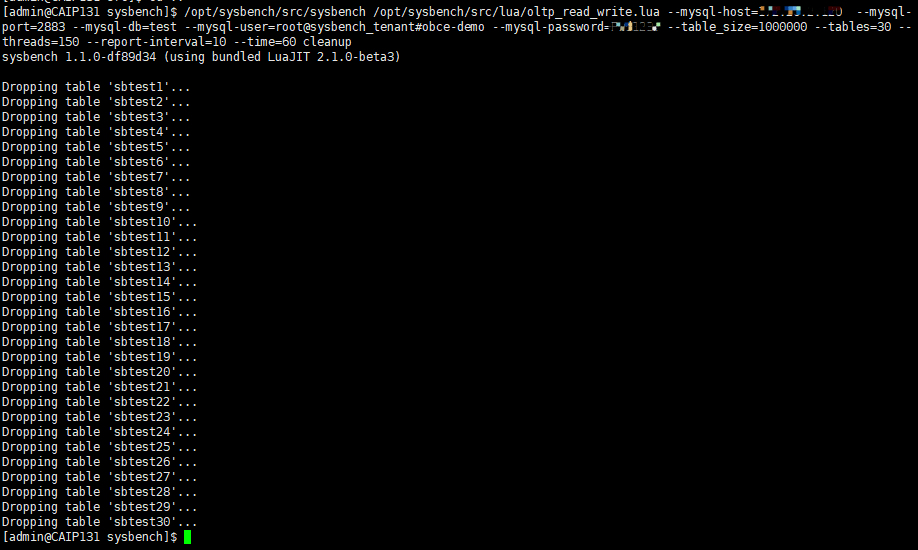 Sysbench对OceanBase开源版3.1.3数据库的OLTP性能测试_sysbench压测oceanbase-CSDN博客