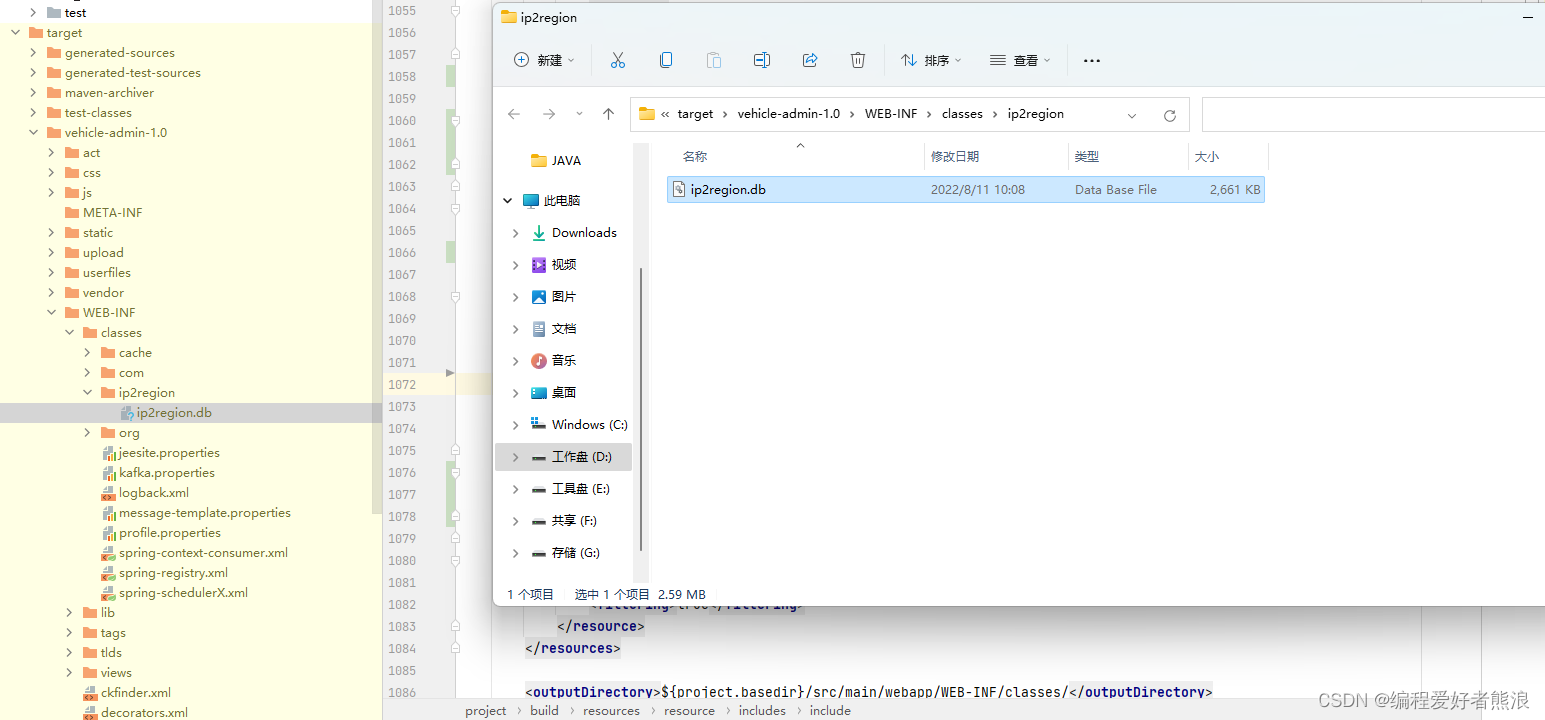 JAVA使用ip2region.db进行IP定位遇到资源文件大小改变的问题_xdb文件打包后-CSDN博客