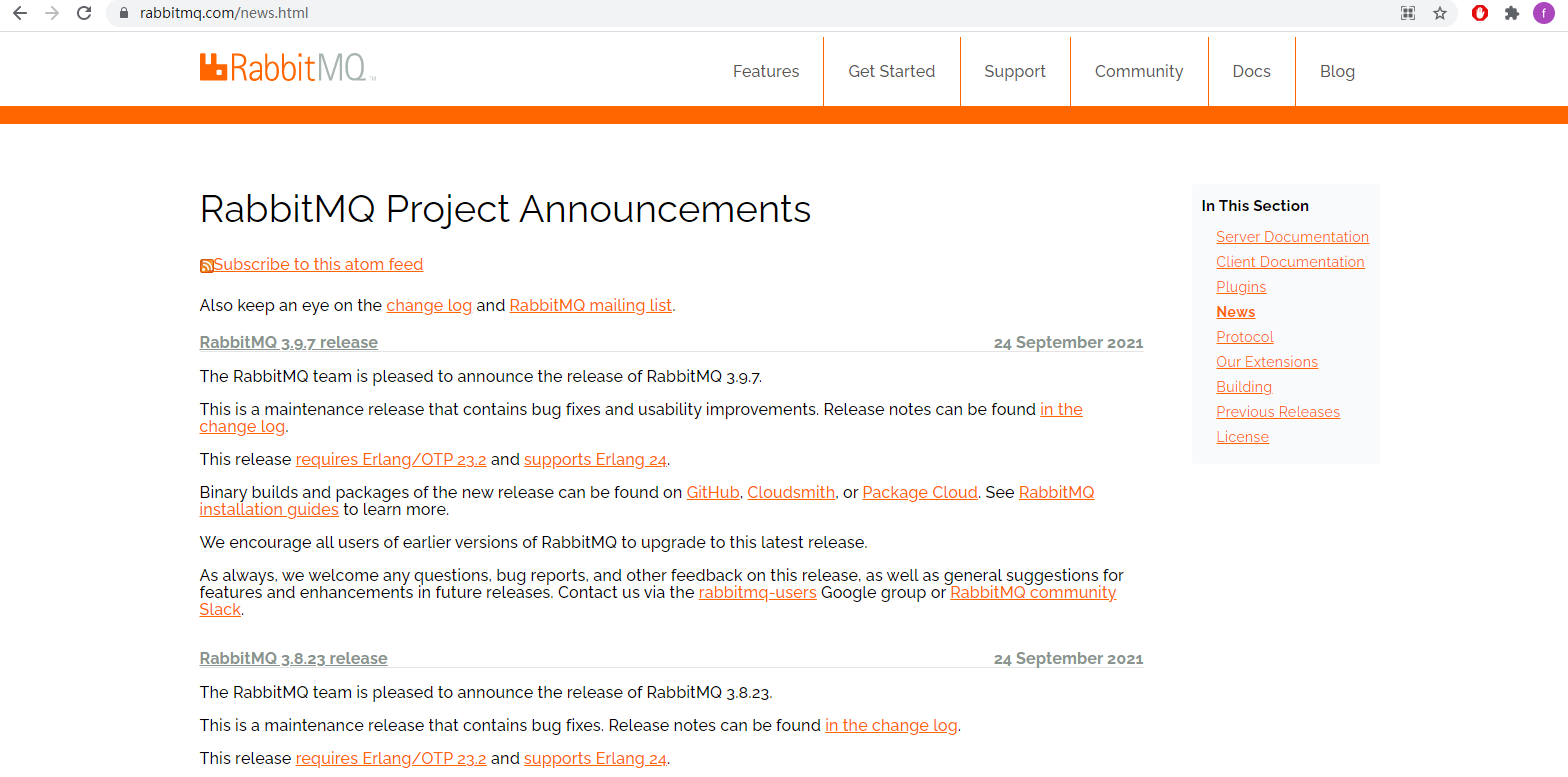 RabbitMQ和Erlang历史版本下载_rabitmq下载旧版本-CSDN博客