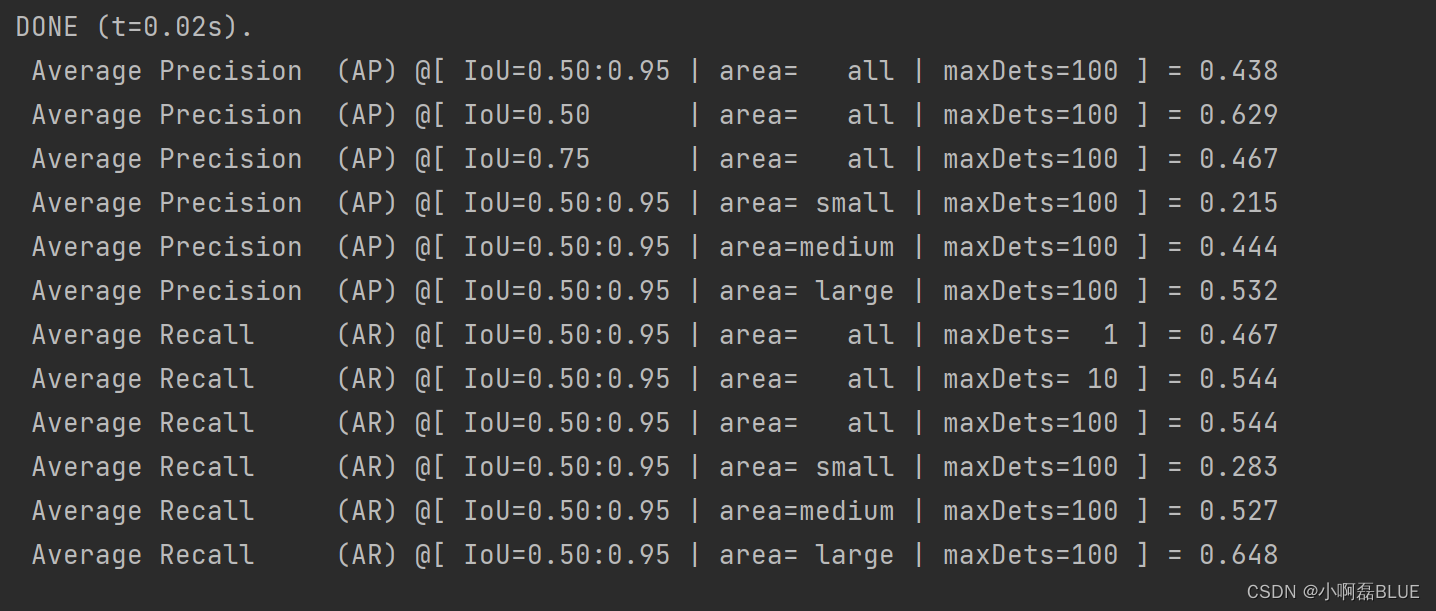 YOLO v5调用coco API 评估数据集结果_yolov5在coco数据集上的map-CSDN博客