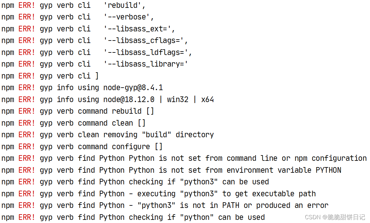 Npm Run Serve 报错：node Sass Does Not Yet Support Your Current Environment Windows 64 Bit With