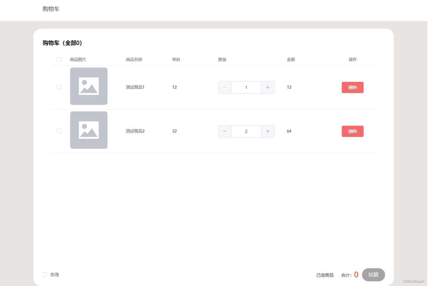 【vue组件】vue+element ui 实现简单购物车_elementui购物车-CSDN博客