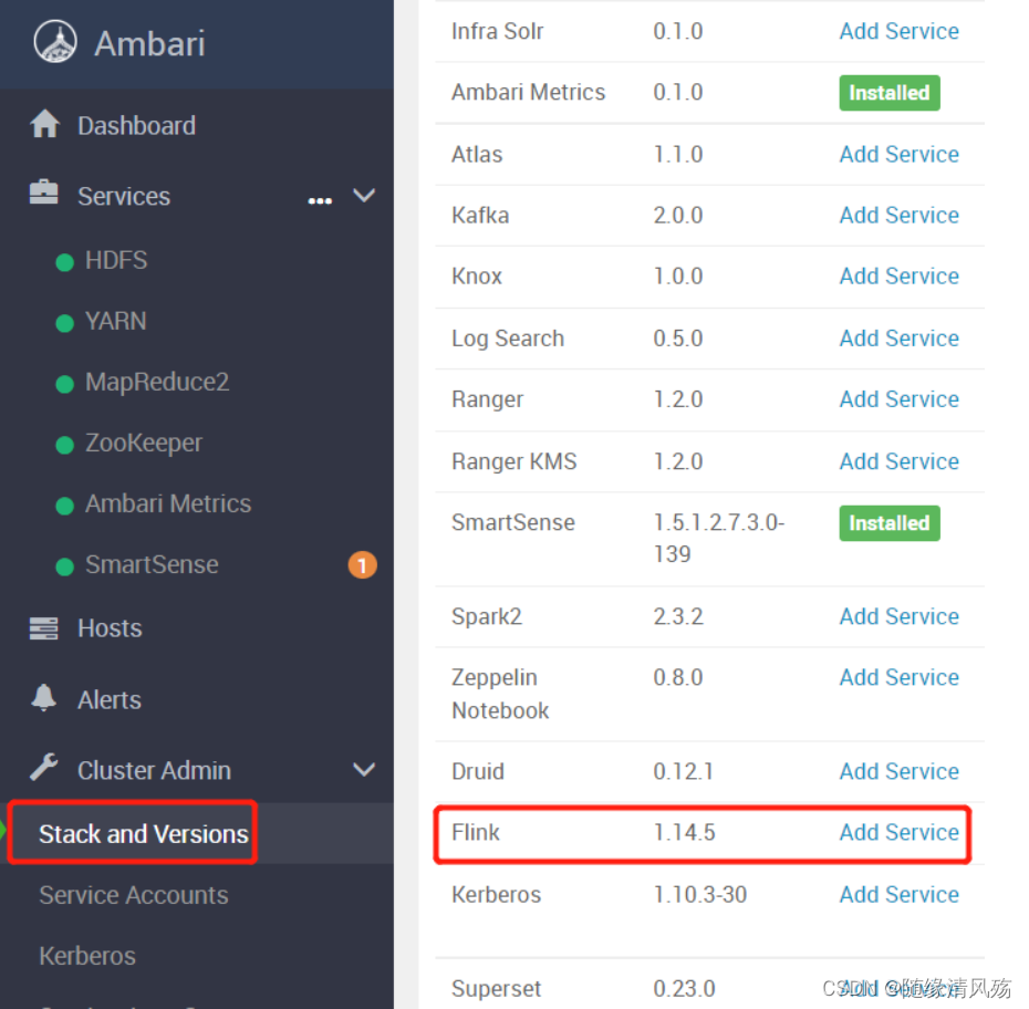 第三章 Ambari二次开发之集成Flink安装教程（开源版本DEMO）_ambari集成flink-CSDN博客