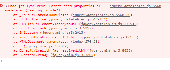 【解决datatable Uncaught TypeError: Cannot read properties of undefined (reading ‘style‘)】-CSDN博客