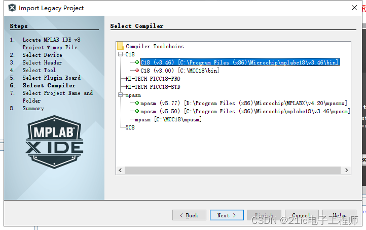 [开发工具]PIC工程同时在IDE V8和X IDE上进行编译和调试_warning: the hex file has the debug ...
