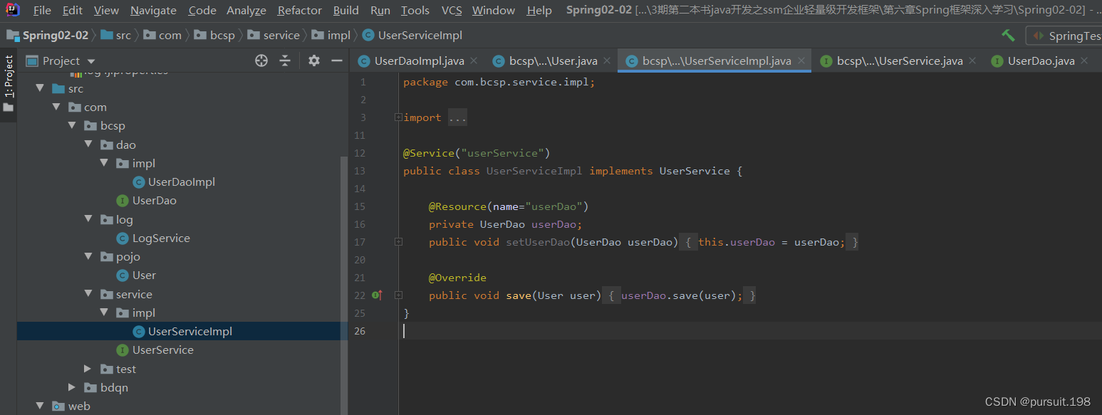 Spring 框架深入学习增强类型扩展 和依赖注入扩展_userservice 依赖-CSDN博客