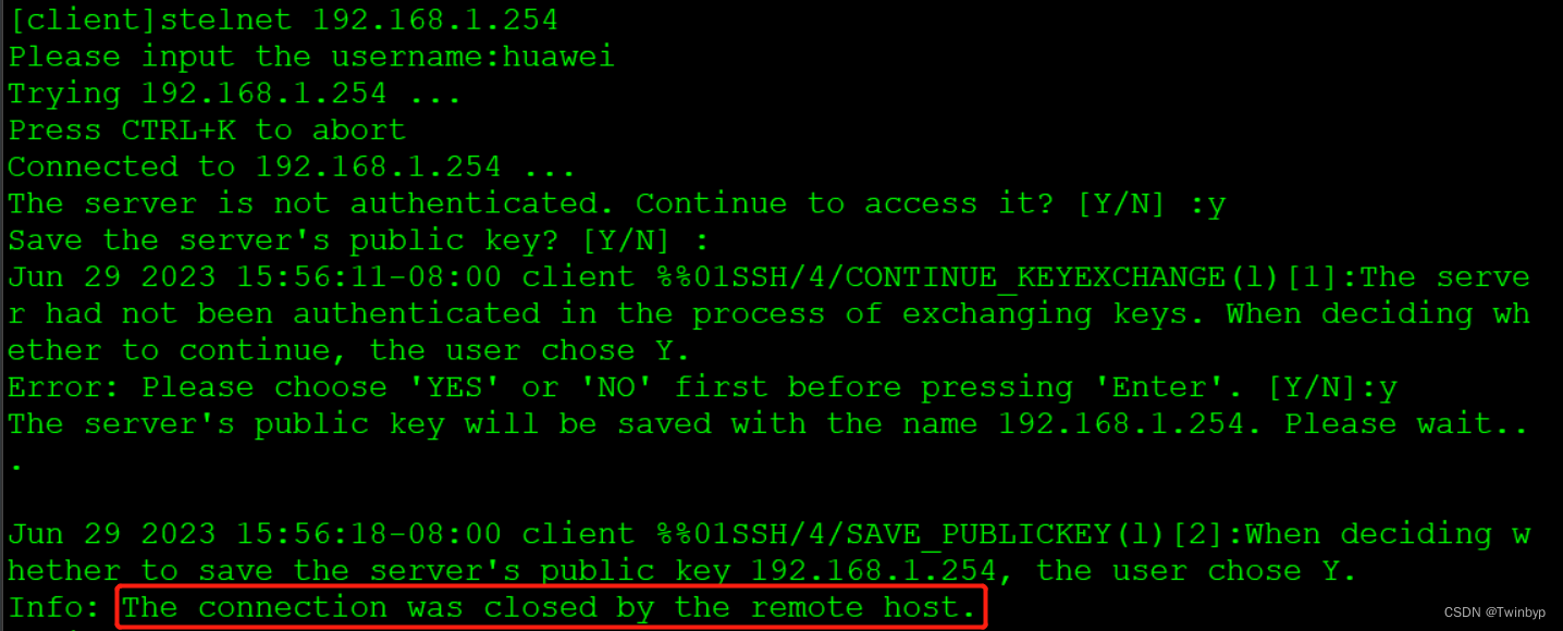 eNSP配置ssh登录失败的解决办法_ensp ssh远程登录-CSDN博客