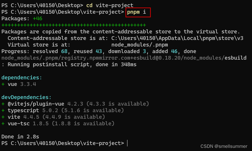 vite基础学习笔记：1. 环境搭建_pnpm 安装vite-CSDN博客