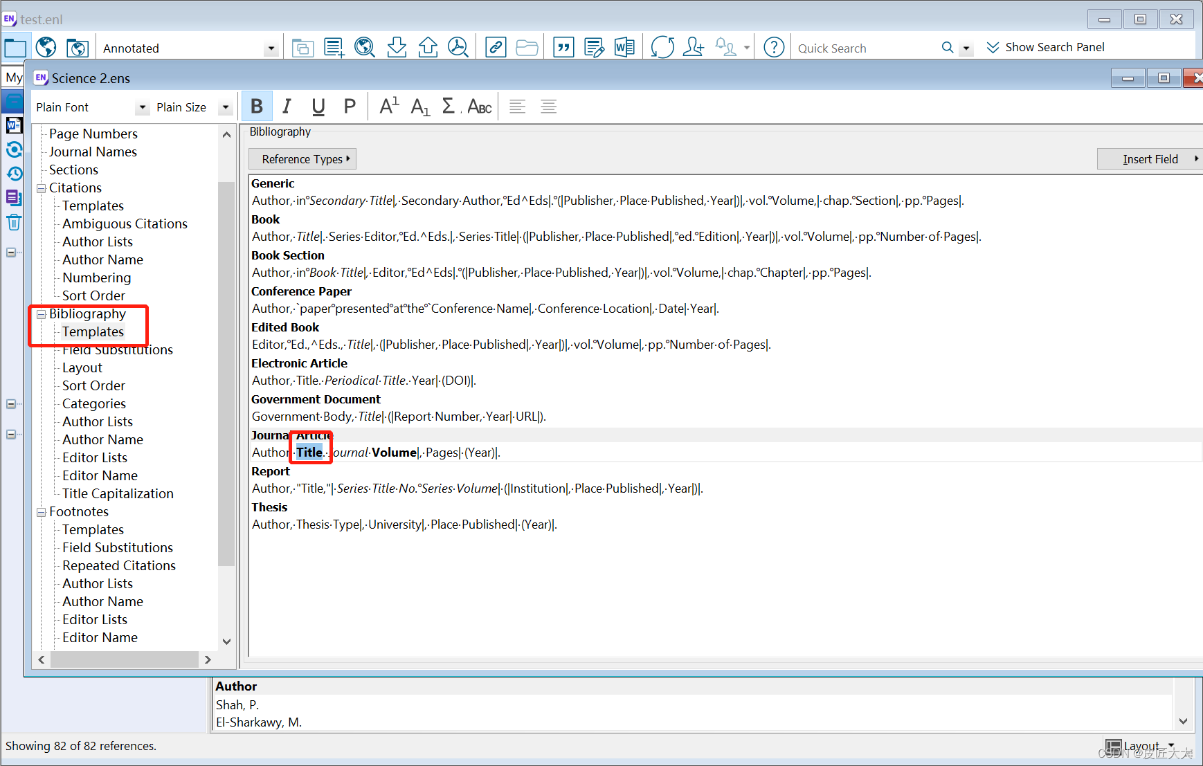 endNote教程 -4-编辑参考文件格式_endnote word 教程-CSDN博客