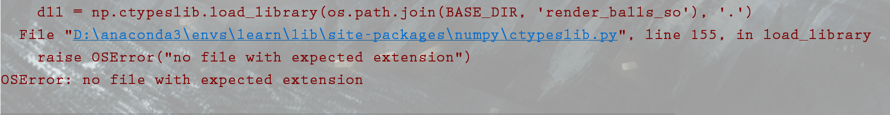 windows环境下python调用cpp文件出现OSError: no file with expected extension异常的解决方案-CSDN博客
