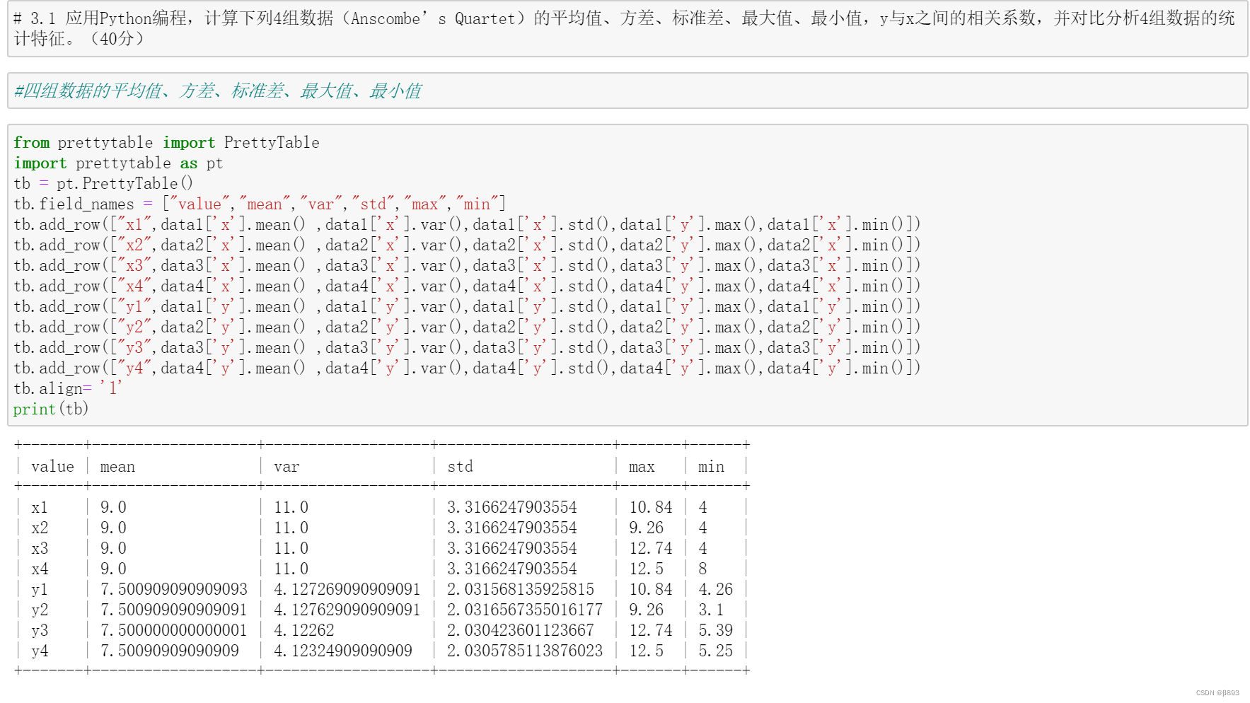 Python 统计特征j计算与分析python求特征值有j Csdn博客 1608