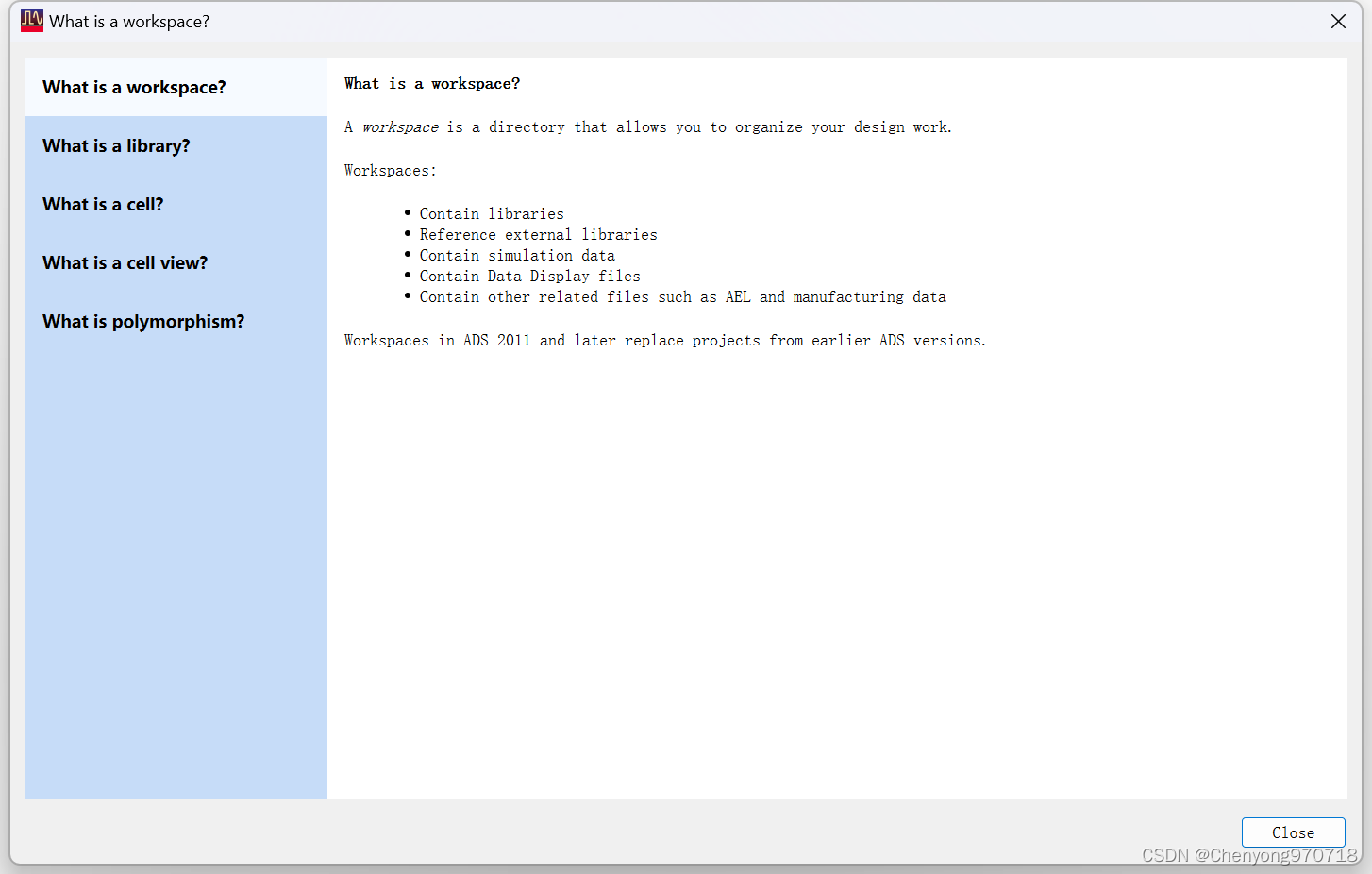 ADS2023:Tutorial-1_Workspace,Library and Cell-CSDN博客