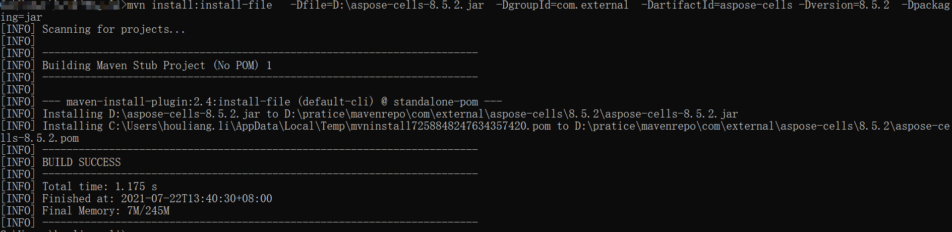 Maven将外部jar包安装到本地仓库_aspose-cells-8.5.2.jar-CSDN博客