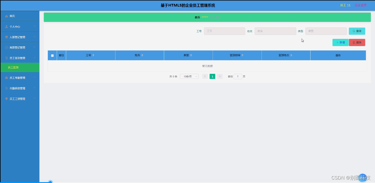 Java毕业设计 Html5企业员工管理系统源码获取和系统演示员工信息管理系统html Csdn博客 
