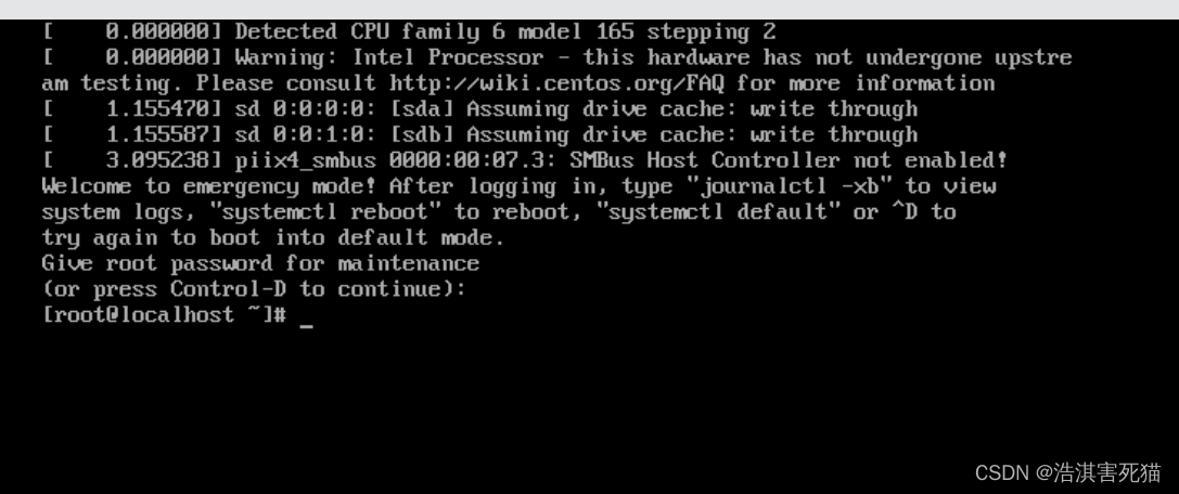 Linux系统开机出现 “welcome To Emergency Mode!”已解决 Csdn博客