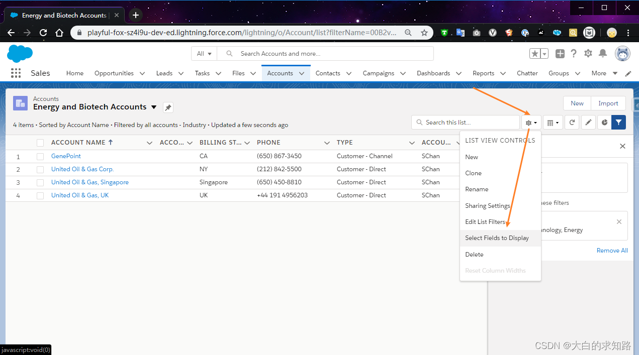 【Trailhead题目解析】Prepare your salesforce org for users - 4Create a Unique Account List View-CSDN博客