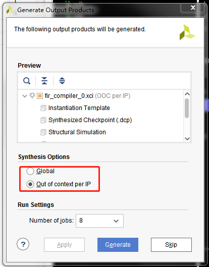 The difference between the two comprehensive methods of Vivado IP core Global and out of context ...