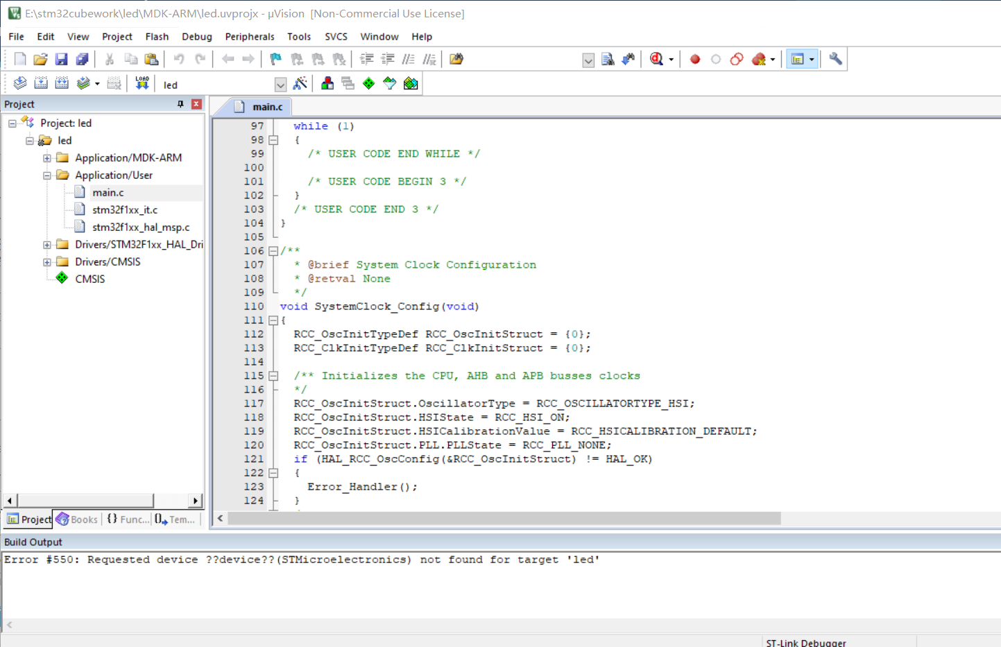 基于HAL库实现流水灯_hal库application structure-CSDN博客