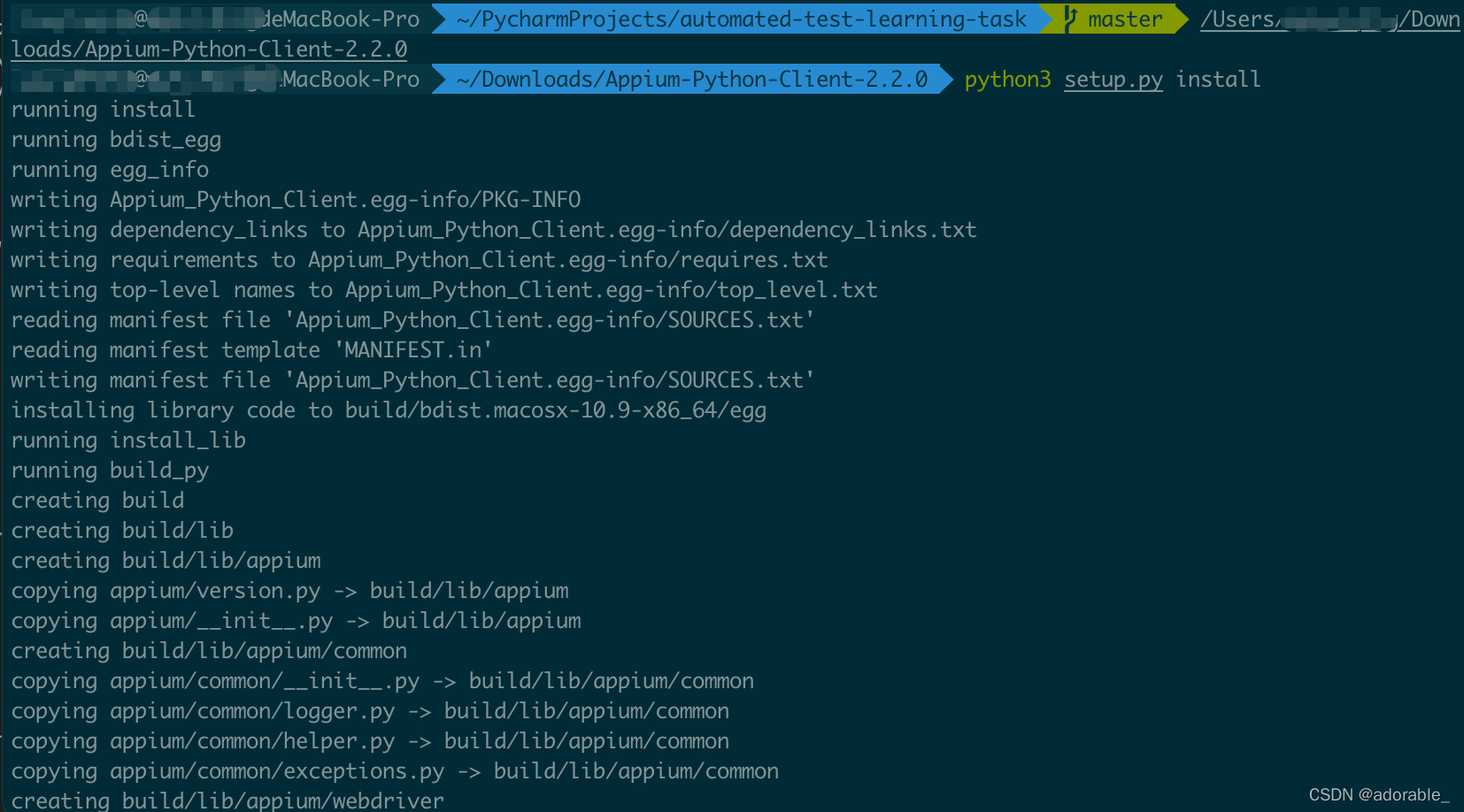 最简单的安装appium Python Client方法appium Python Client安装 Csdn博客