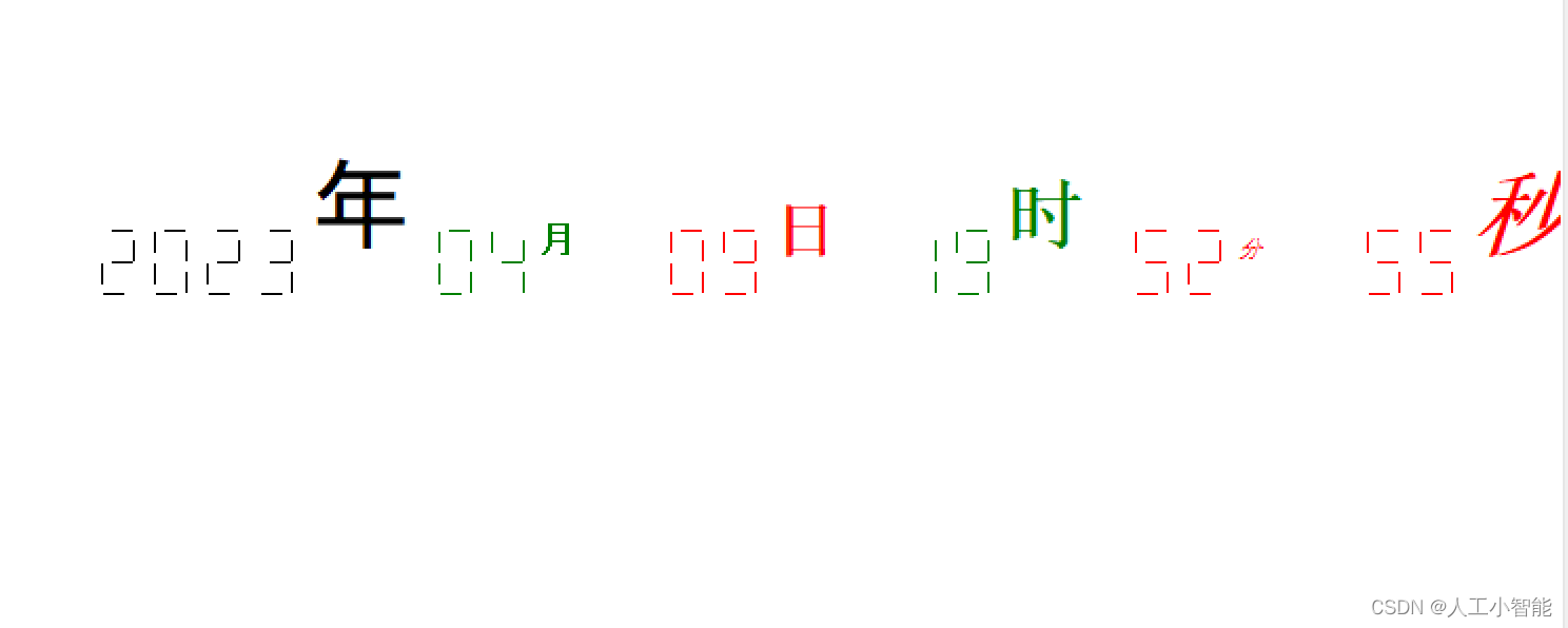 七段数码管绘制时间代码块编程实现七段数码管绘制当前日期 Csdn博客