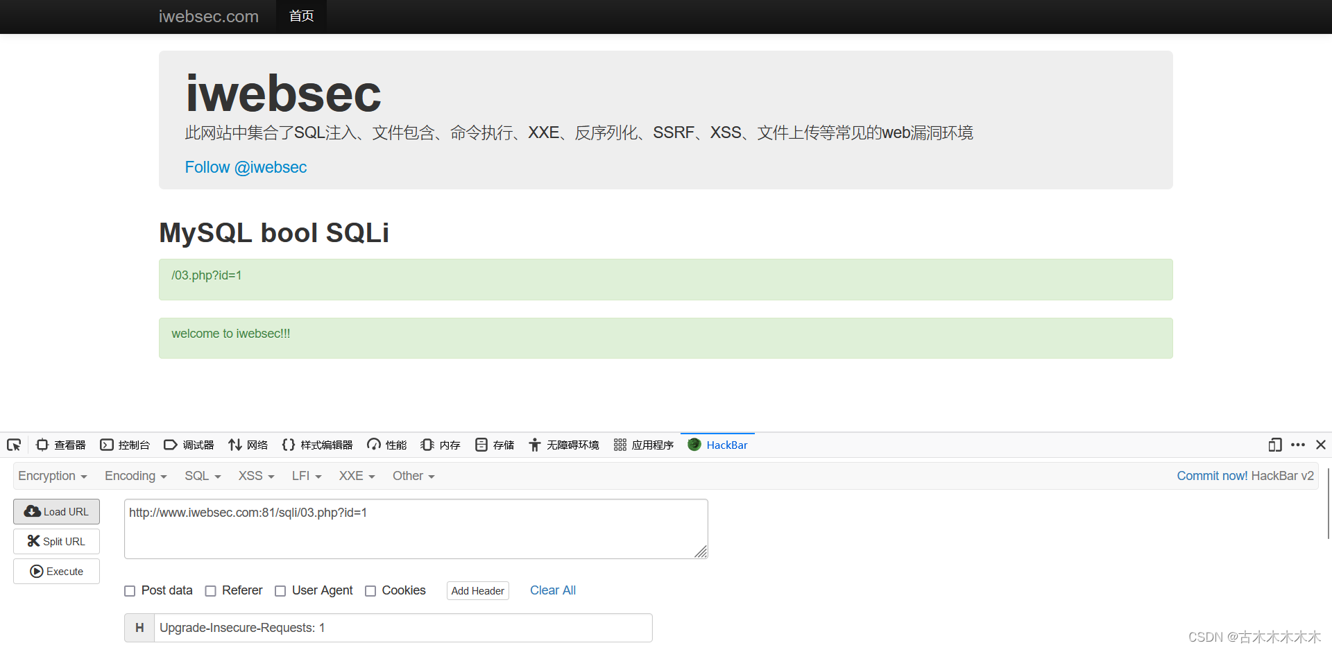 iwebsec靶场SQL注入-bool盲注_布尔盲注靶场-CSDN博客