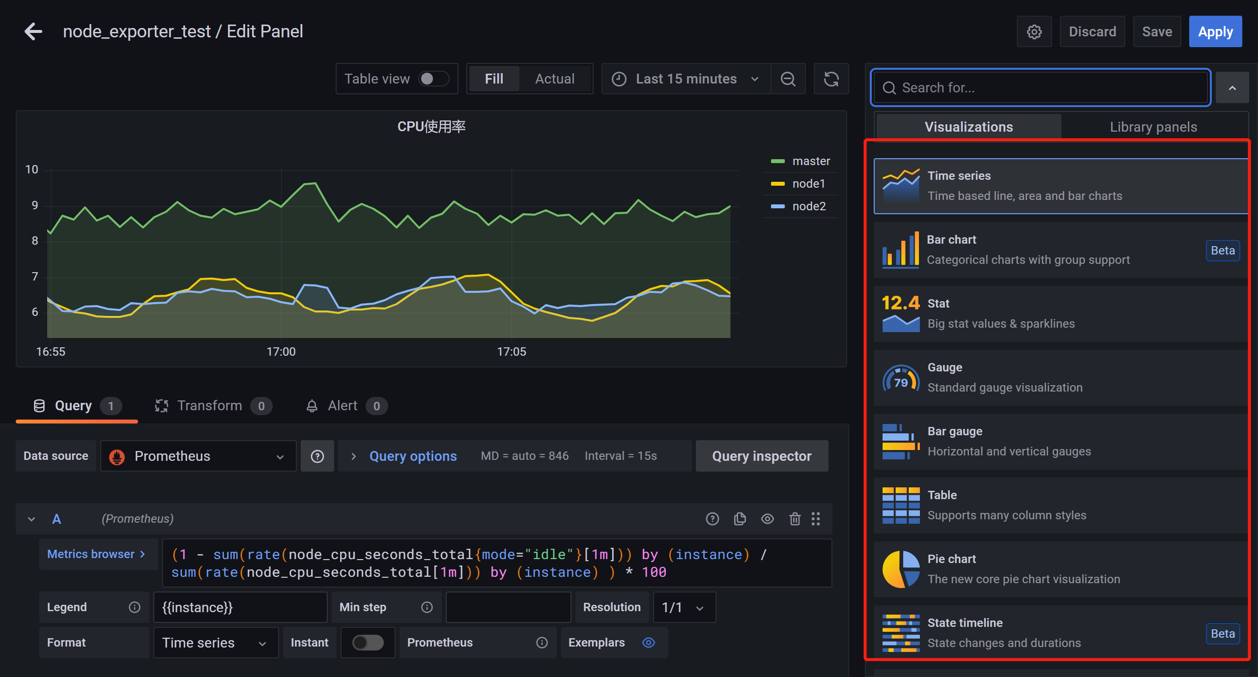 Grafana Panel 面板介绍和Time series（时间序列）_grafana time series-CSDN博客