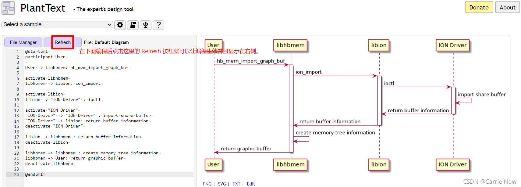 Planttext绘制函数调用关系图 Csdn博客