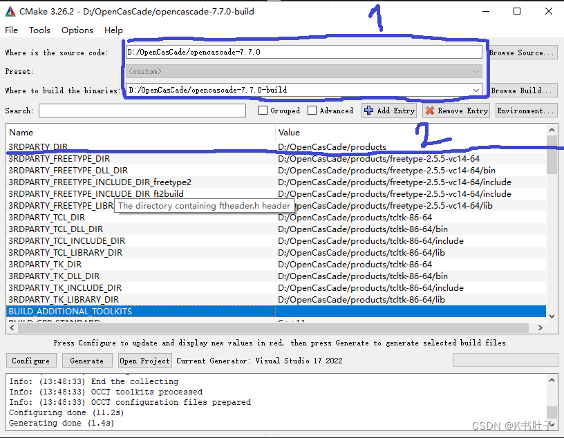 OpenCasCade 7.7.0+VS2022编译过程_window opencascade7.7编译-CSDN博客