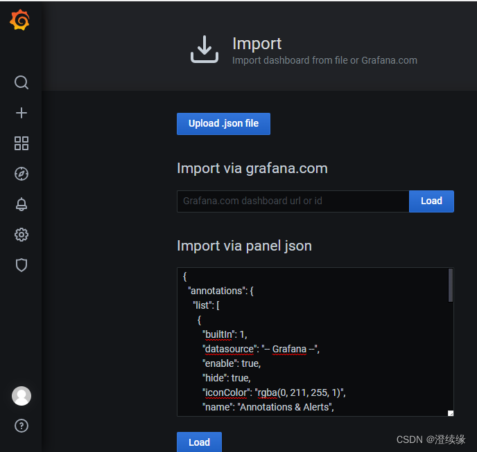 Grafana 使用json导入整个仪表盘grafana导入json Csdn博客