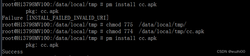 Android 安装apk出现 “INSTALL_FAILED_INVALID_URI“ “INSTALL_FAILED_INSUFFICIENT_STORAGE“_sonic apk ...