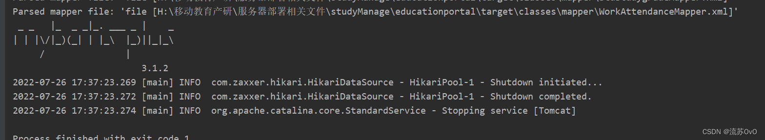 springboot启动时自动关闭问题 com.zaxxer.hikari.HikariDataSource - HikariPool-1 - Shutdown initiated ...