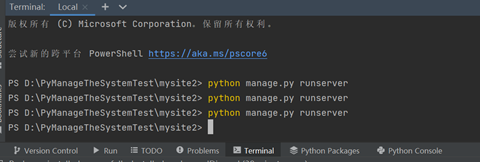 Pycharm 运行 django 没有出现网址 / 终端下运行 “python manage.py runserver” Pycharm 没 ...