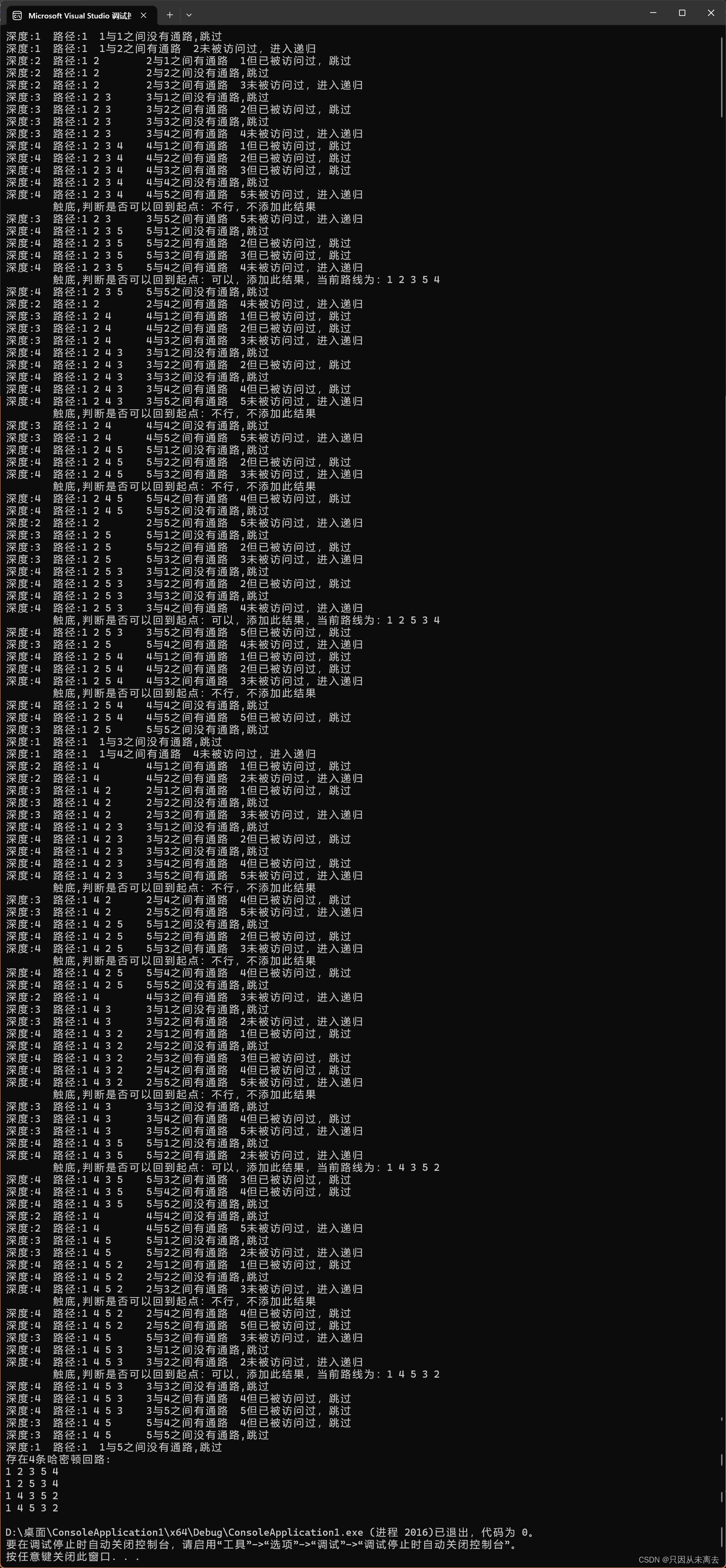 应用回溯法算法解决哈密顿问题，时间空间复杂度分析_java使用vector应用回溯法求解哈密顿回路。-CSDN博客