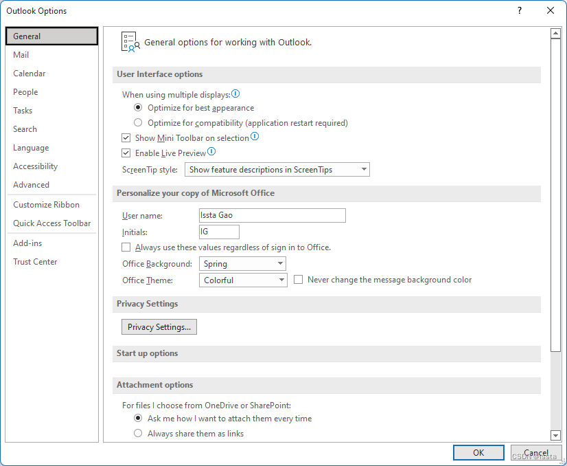 outlook设置_outlook 里show as free是什么意思-CSDN博客