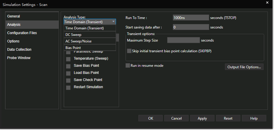 Cadence 参数扫描分析、直流扫描分析、瞬态分析下的参数扫描分析_cadence参数扫描设置方法-CSDN博客