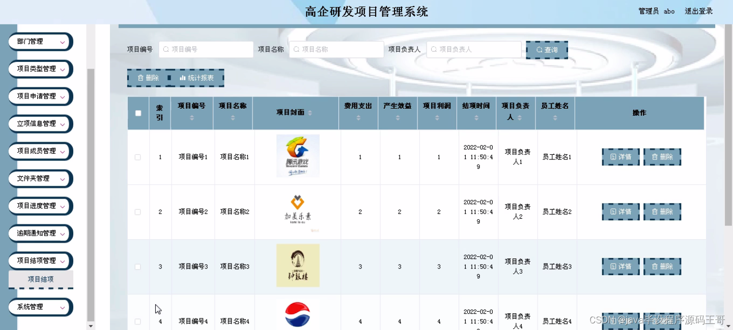 计算机毕设ssm高企研发项目管理系统0kj21(开题源码) Csdn博客 7825