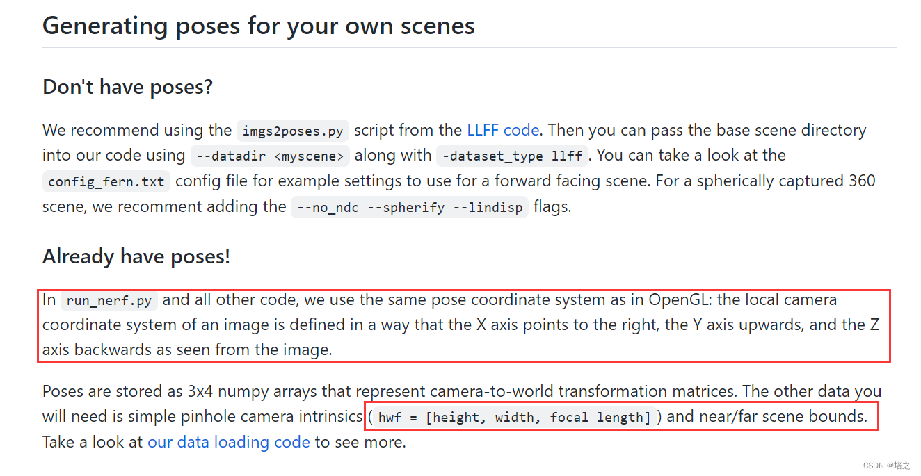 NeRF OpenCV OpenGL COLMAP DeepVoxels坐标系朝向_nerf坐标系-CSDN博客