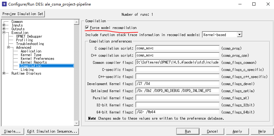 OPNET Modeler 调试简介_opnet更改仿真核-CSDN博客