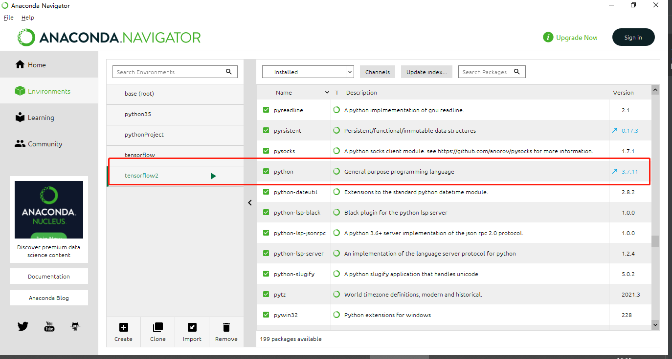 【python】本地配置tensorflow环境（Anaconda+python3.7+tensorflow1.14.0+numpy1.16.0）_代码是基于anaconda环境的 ...