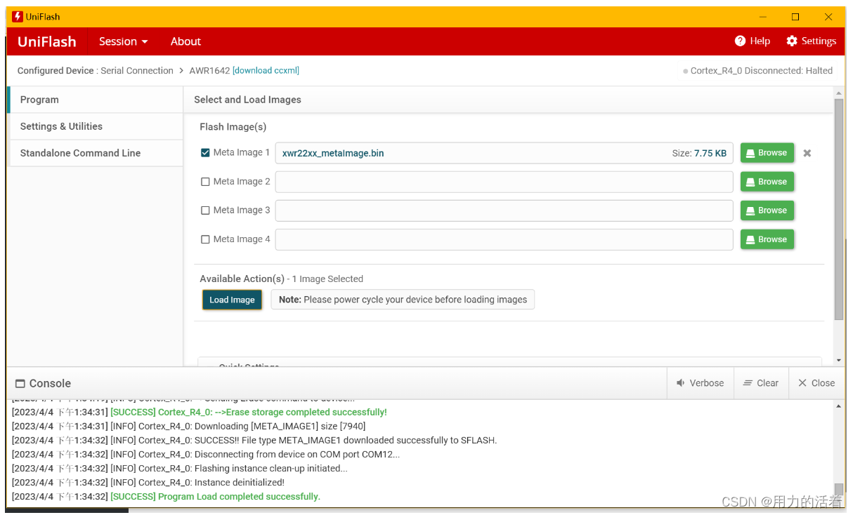 TI AWR2243通过uniflash下载固件方法-CSDN博客