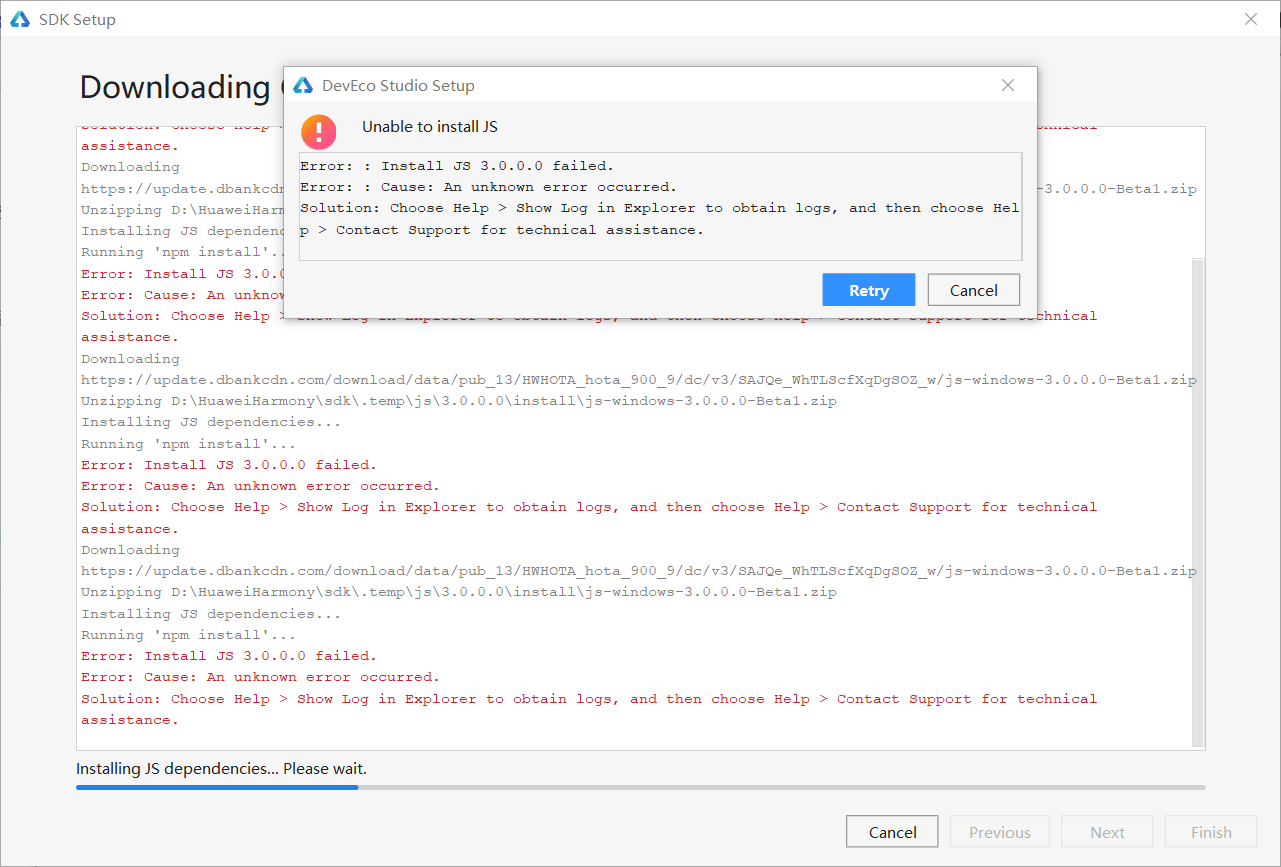 DevEco Studio Install JS 3.0.0.0 failed._choose settings > build, execution, deployment > n-CSDN博客