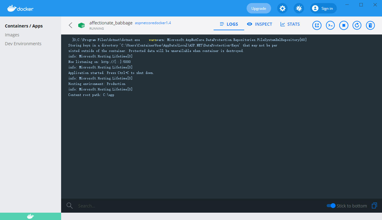 asp.net core部署 docker for windows_microsoft.aspnetcore.dataprotection.repositories.f-CSDN博客