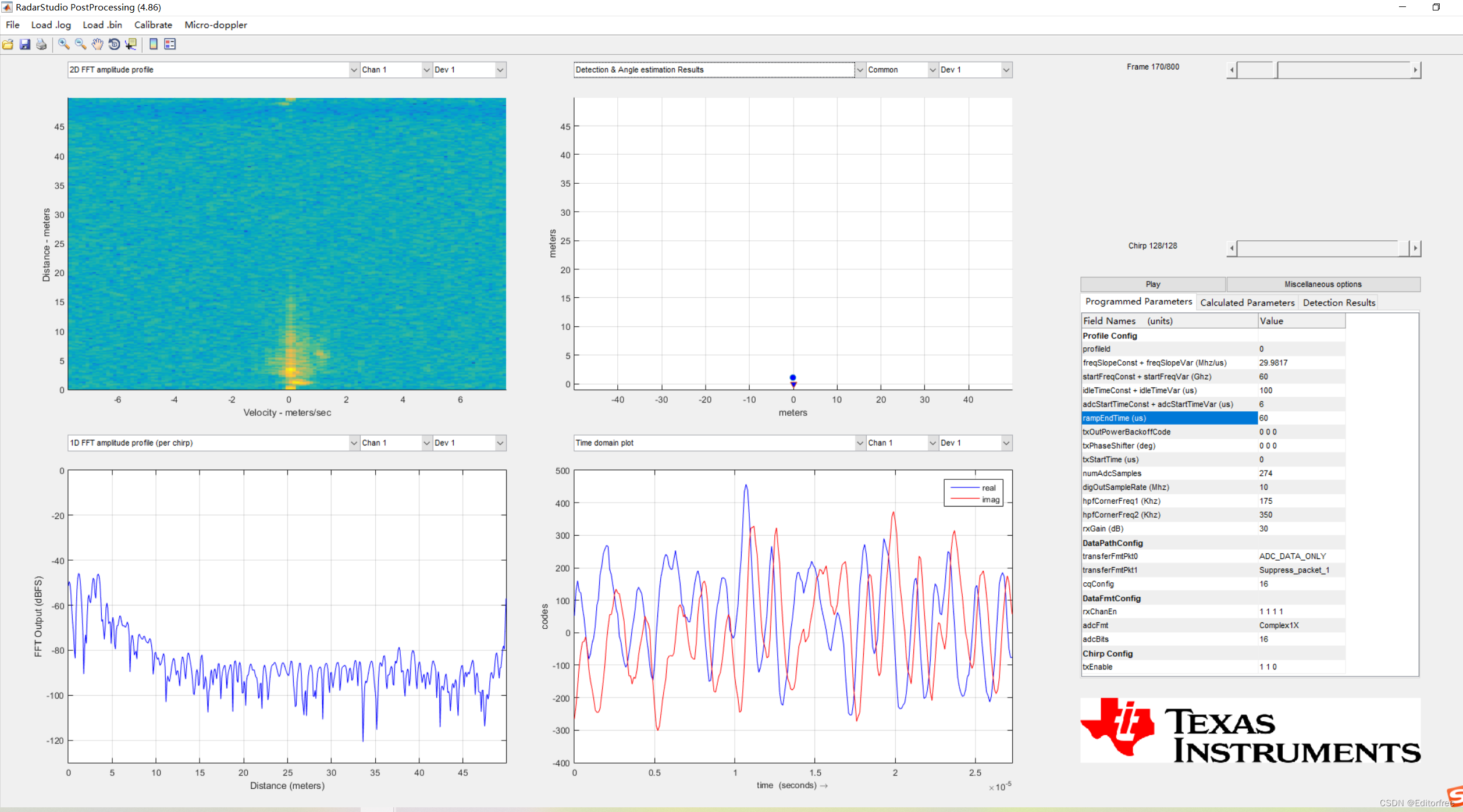 IWR6843ISK+DCA1000EVM毫米波雷达波形数据采集_iwrl6843isk dca1000-CSDN博客