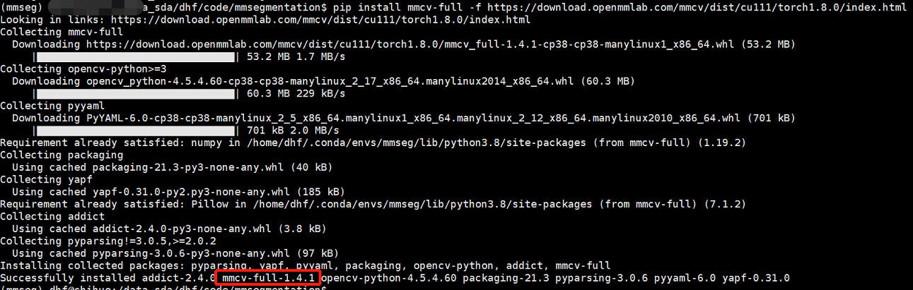 [mmsegmentation] mmsegmentation的linux安装记录_linux 安装mmsegmentation0.24.1版本-CSDN博客