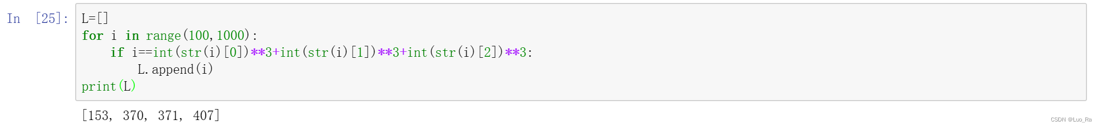 Python 水仙花数 Map函数水仙花数匿名函数map解法 Csdn博客 