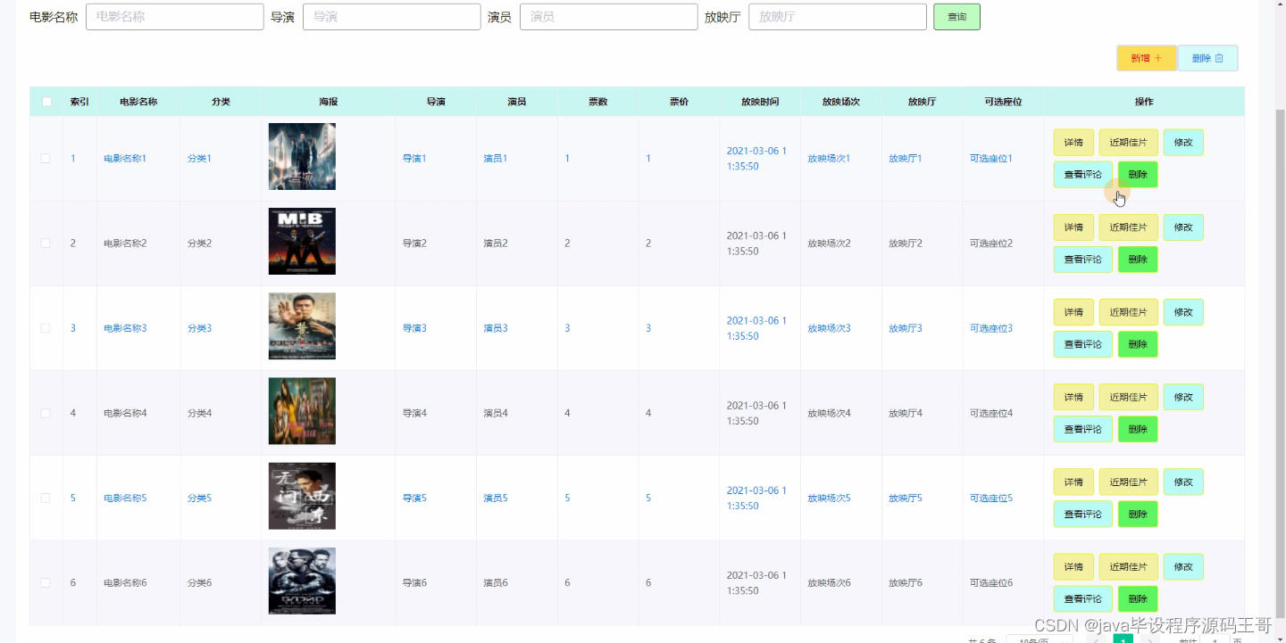 【开题报告】ssm德纳影城售票管理u755i计算机毕业设计程序 Csdn博客 