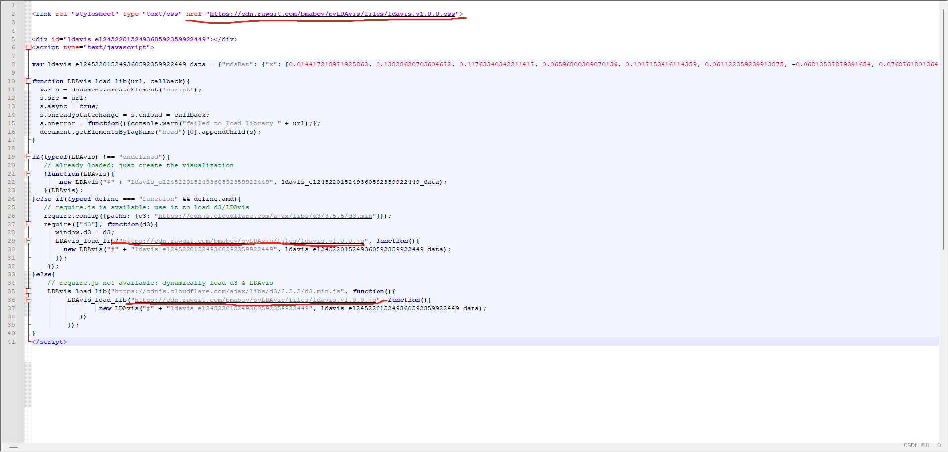 解决LDA使用pyLDAvis生成的独立网页加载空白问题_pyldavis网页空白-CSDN博客